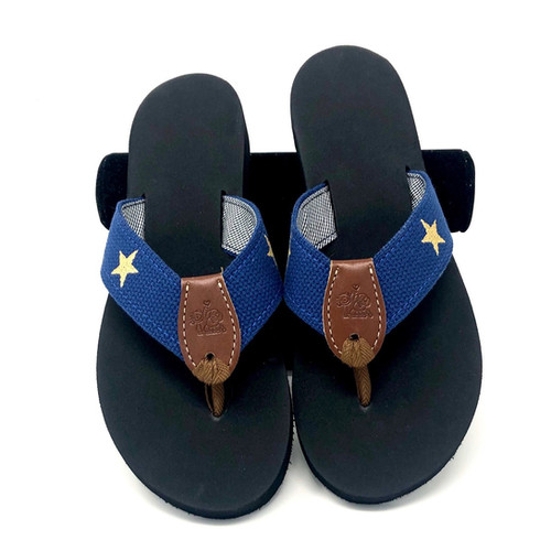 Embroidered Star Flip Flops | dogni.com