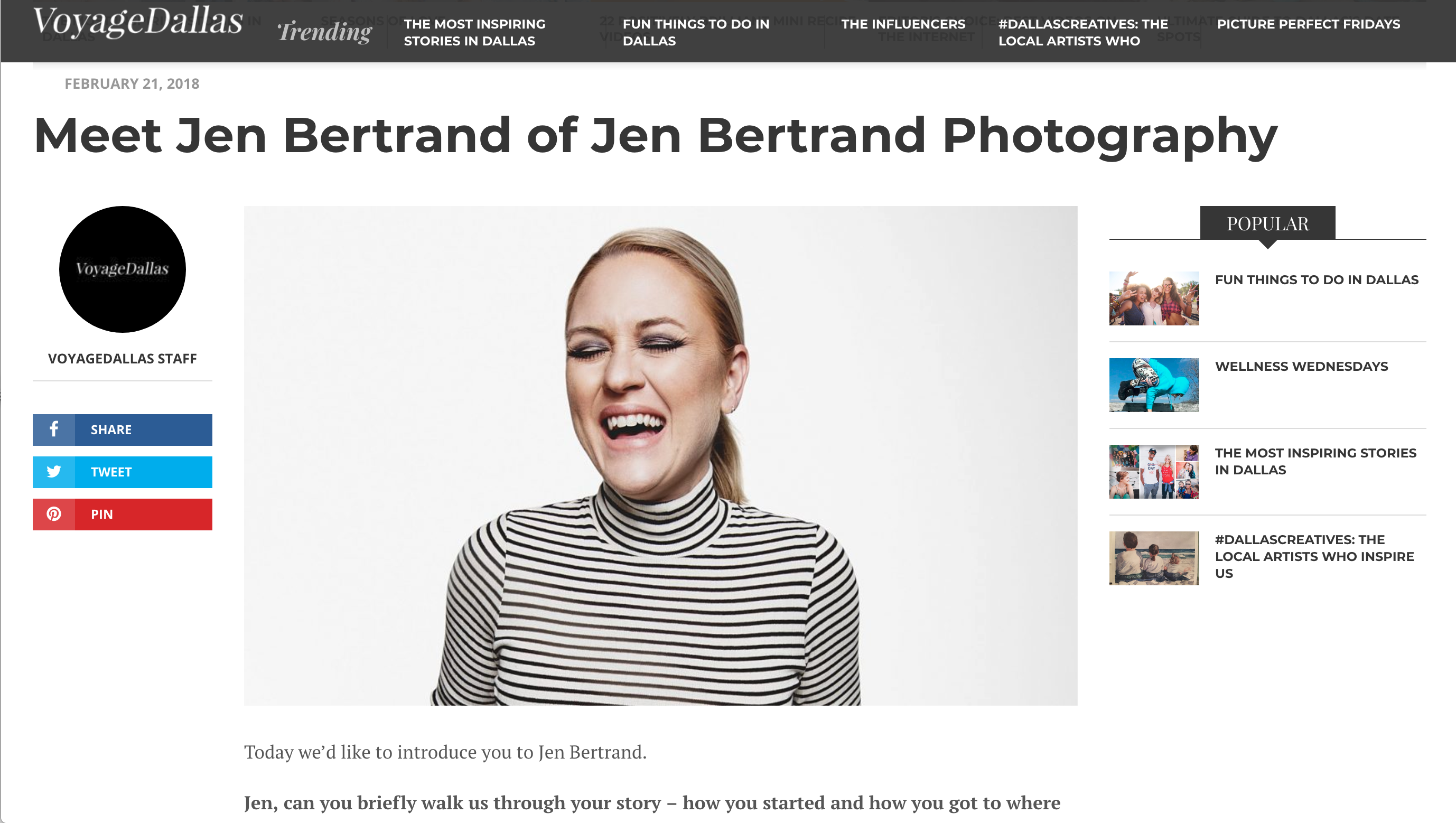 Jen Bertrand Photography | Press