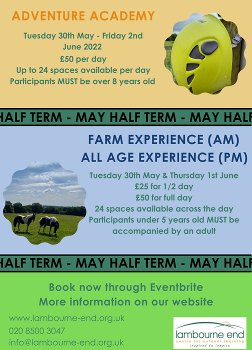 May Half Term | Lambourne End Centre