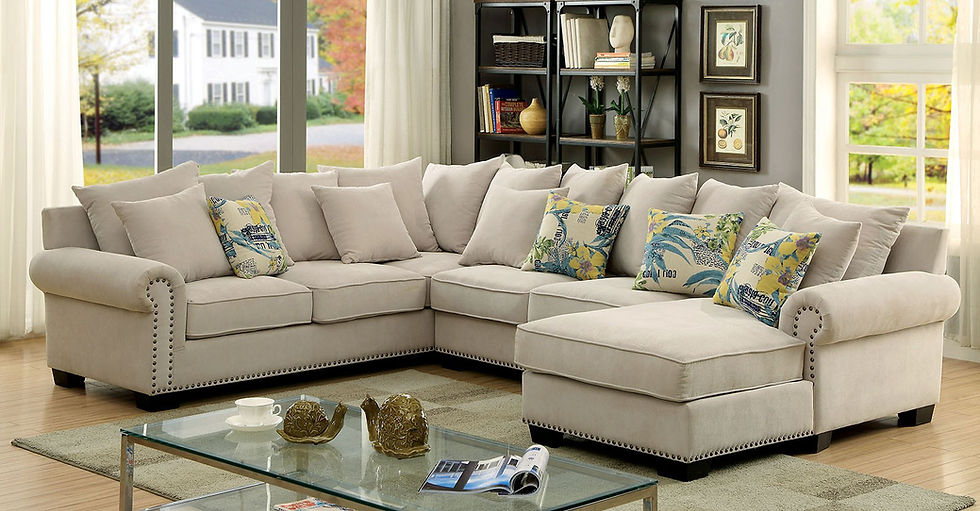 Mayleaf Nail Trim Sectional | InStyleFurniture Inc