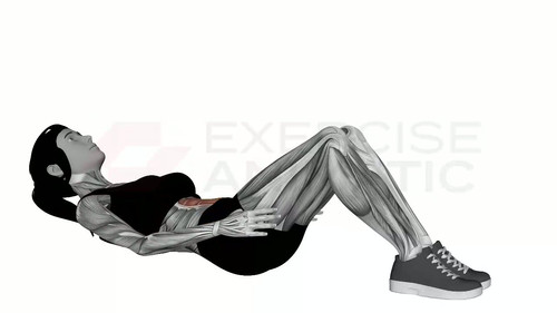 Abdominal Crunches With Hold Female | Exercise Animatic