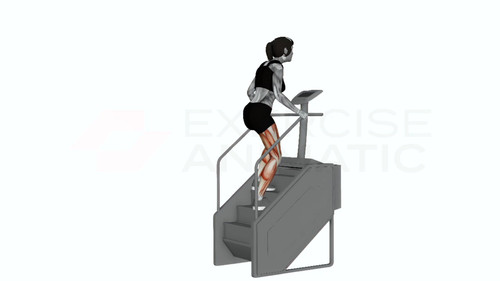 Stepmill Machine Steps Female | Exercise Animatic