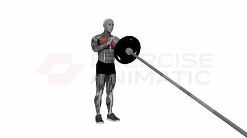 Barbell landmine chest press | Exercise Animatic