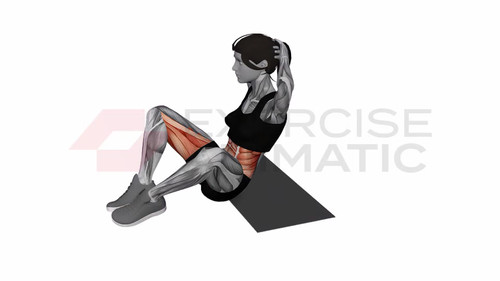 Ab Mat Sit-up_female | Exercise Animatic