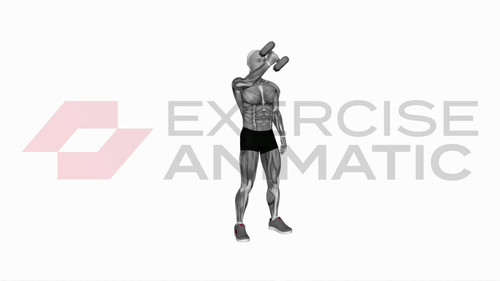 Dumbbell One Arm Low Fly | Exercise Animatic
