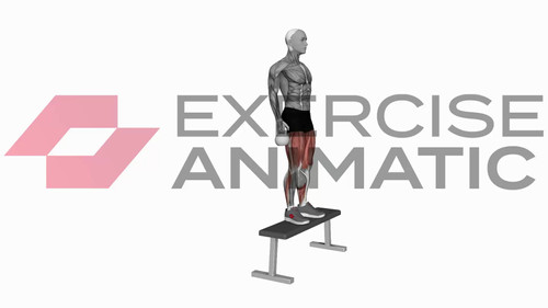 Kettlebell Step-up (VERSION 2) | Exercise Animatic