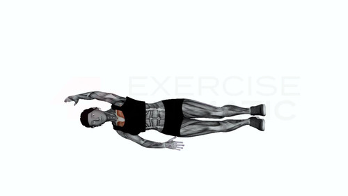 Lying On Side Arm Circle Warm Up Female | Exercise Animatic