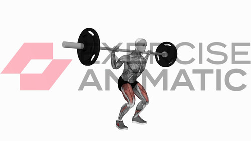 Barbell quarter squat | Exercise Animatic