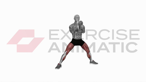Dumbbell Cossack Squats (VERSION 2) | Exercise Animatic
