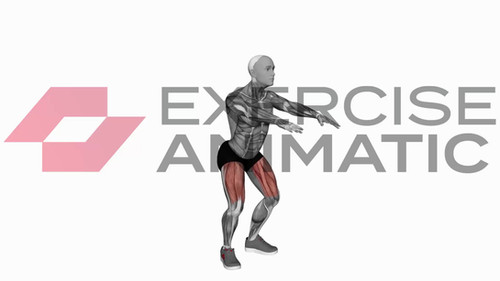 Bodyweight Pulse Squat | Exercise Animatic