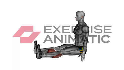 Seated calf stretch | Exercise Animatic