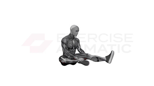 Seated Single Leg Toe Touch Hamstring Stretch | Exercise Animatic
