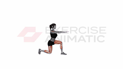 4 Reverse Lunge and 4 Side Taps_female | Exercise Animatic