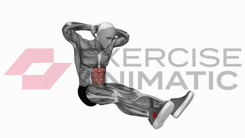 Seated floor crunches | Exercise Animatic