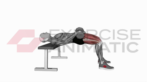 Dumbbell Hip Thrust | Exercise Animatic