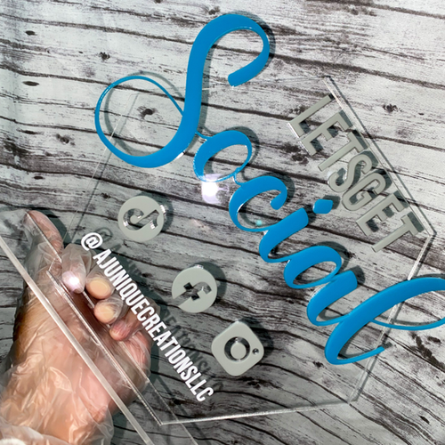 Let's Get Social Plaque | AJ Unique Creations