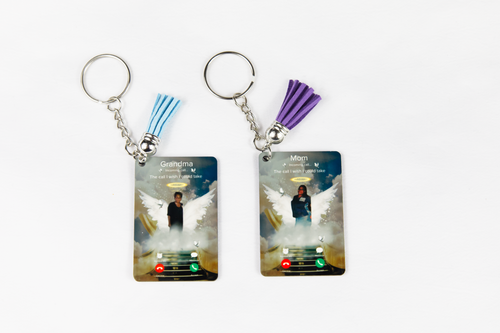 Heaven Gates Phone Call Memorial Keychain | AJ Unique Creations