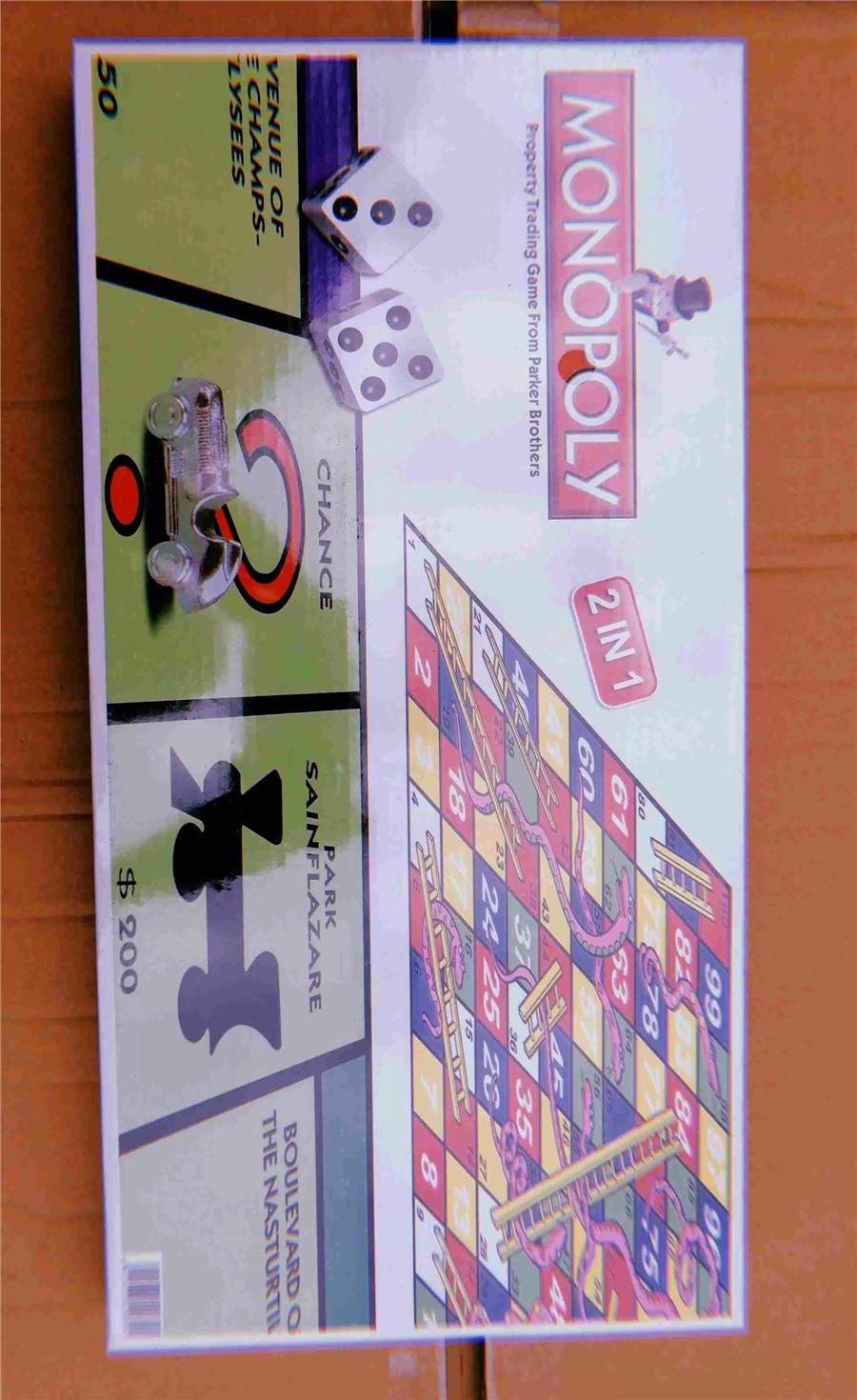 Monopoly and Snake and Ladder 2 in 1 board game | Royal Toys and Merch