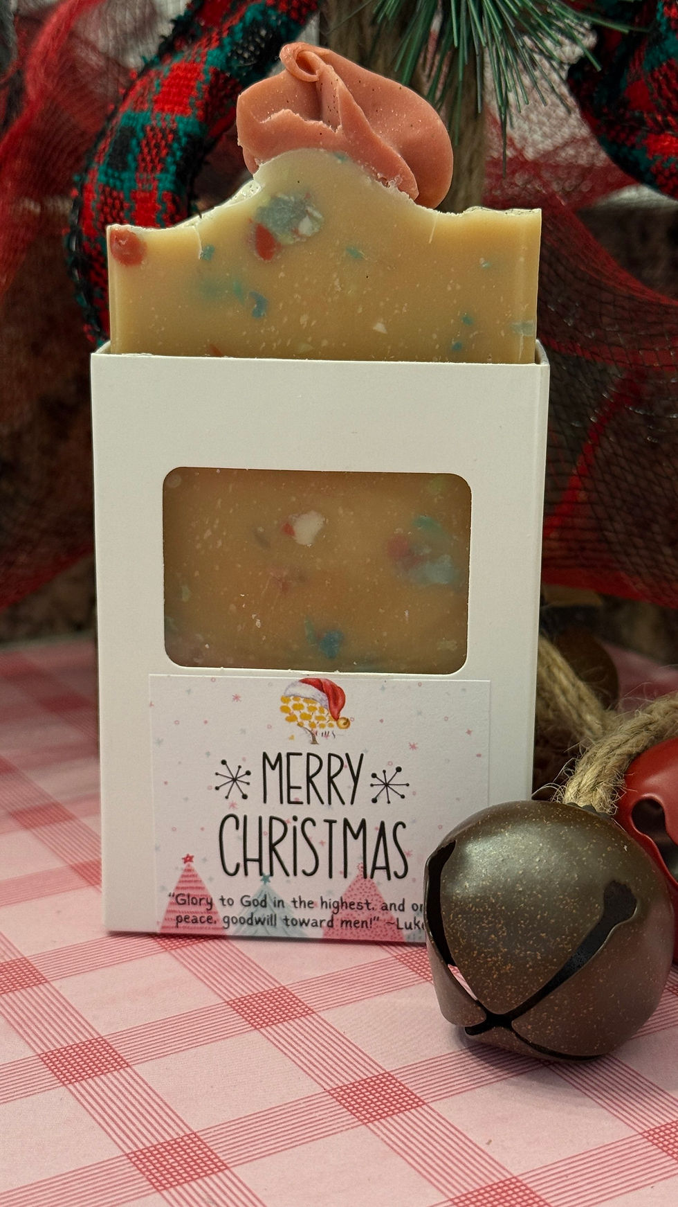 CHRISTMAS CONFETTI CHRISTMAS SOAP | onemustardseedsoaps