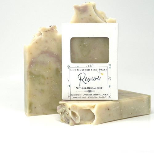 REVIVE - ROSEMARY LAVENDER ESSENTIAL OIL SOAP | onemustardseedsoaps