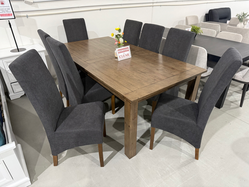 Navana 2.1m Timber Dining Table with 8 Chairs | Derrimut DFNavana 2.1m ...
