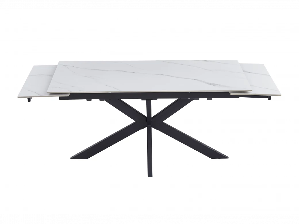 Newcastle White Ceramic Extension Dining Table | Derrimut DF