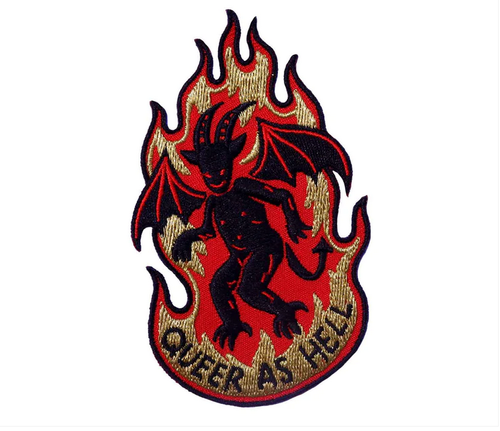 Queer As Hell - Embroidered Patch | The Cauldron Black