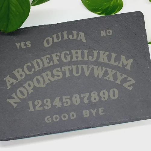 Engraved Slate Ouija Board Trivet | The Cauldron Black