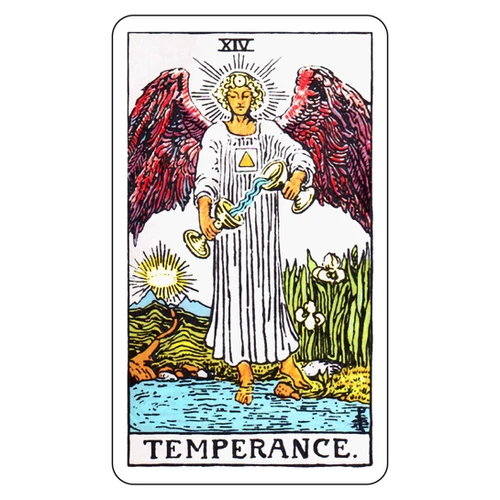 Temperance Tarot Sticker | The Cauldron Black