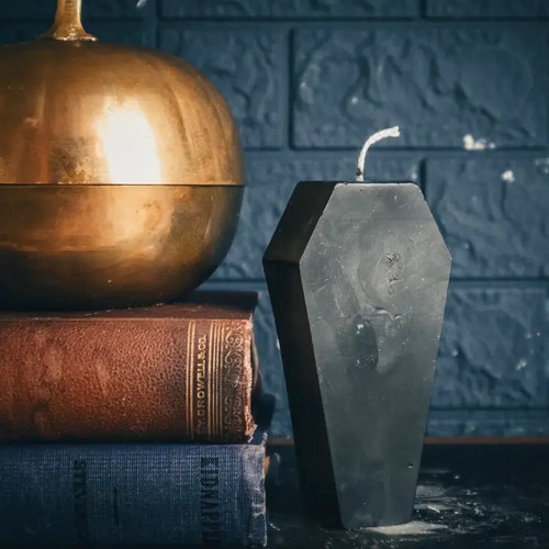 Coffin Figure Candle | The Cauldron Black