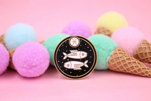 Pisces Enamel Pin | The Cauldron Black