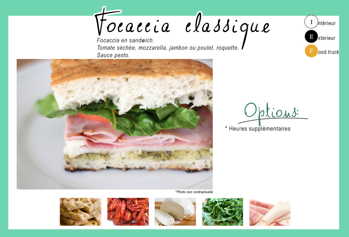 Traiteur Sandwich Focaccia | ANIMATION EVENEMENT