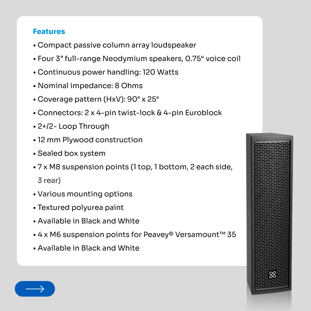 Crest Audio CPL™ 4L+ | Passive Column Array Speaker