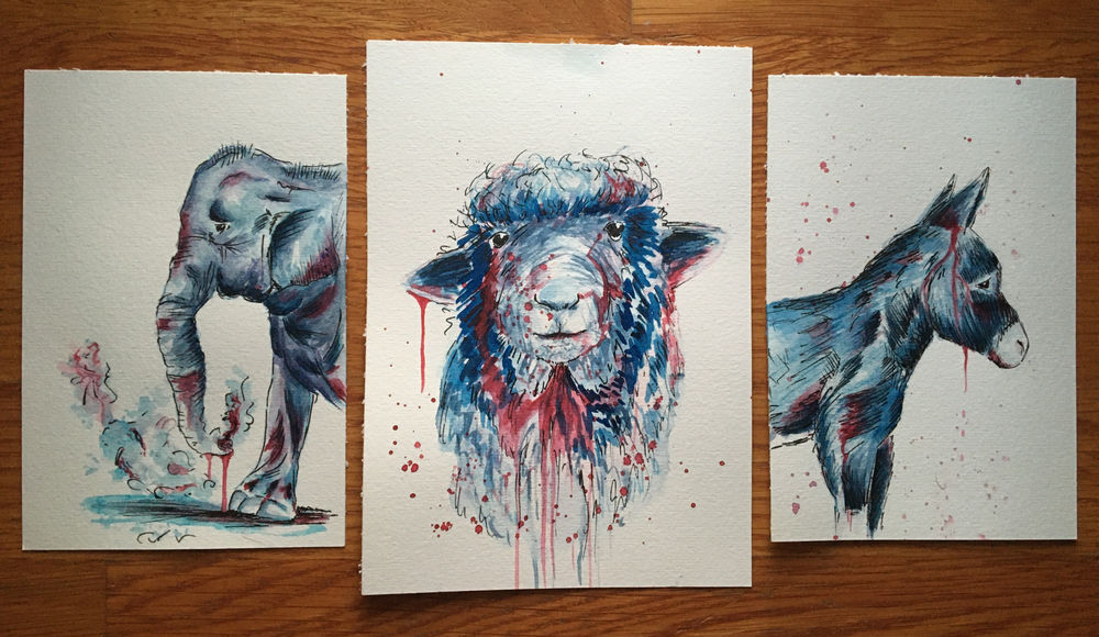 The donkey, the elephant, and the Lamb