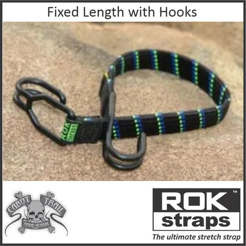 ROK Straps Fixed Length Stretch Strap with Closed hooks - 12" to 60" x ...