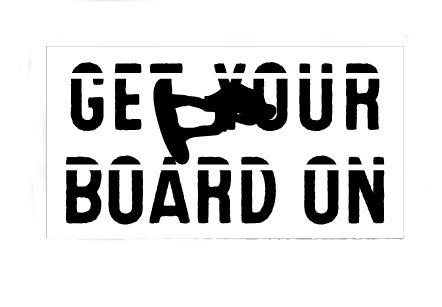 Get Your Board On Logo Sticker | Get Your Board On