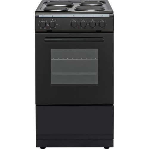 Electra SE50B 50cm Electric Cooker with Solid Plate Hob – Black A Rated ...