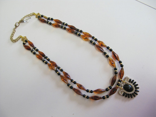 Re-designed 1920s resin and jet Flapper necklace Claudia Myers Design ...