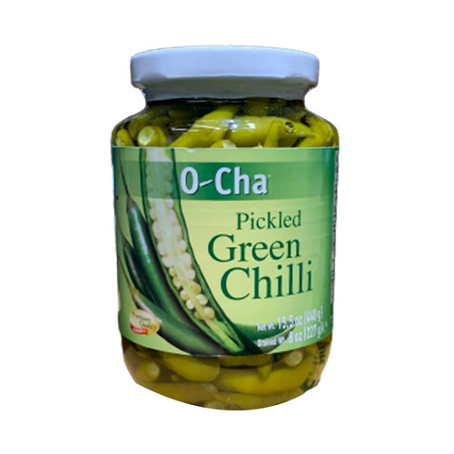 Ocha Pickled Green Chilli Whole 454g (842201) | T D Trading Pty Ltd