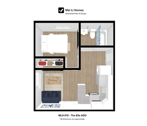 The Elle ADU - 360 SF 1 Bed 1 Bath | Mei Li Homes