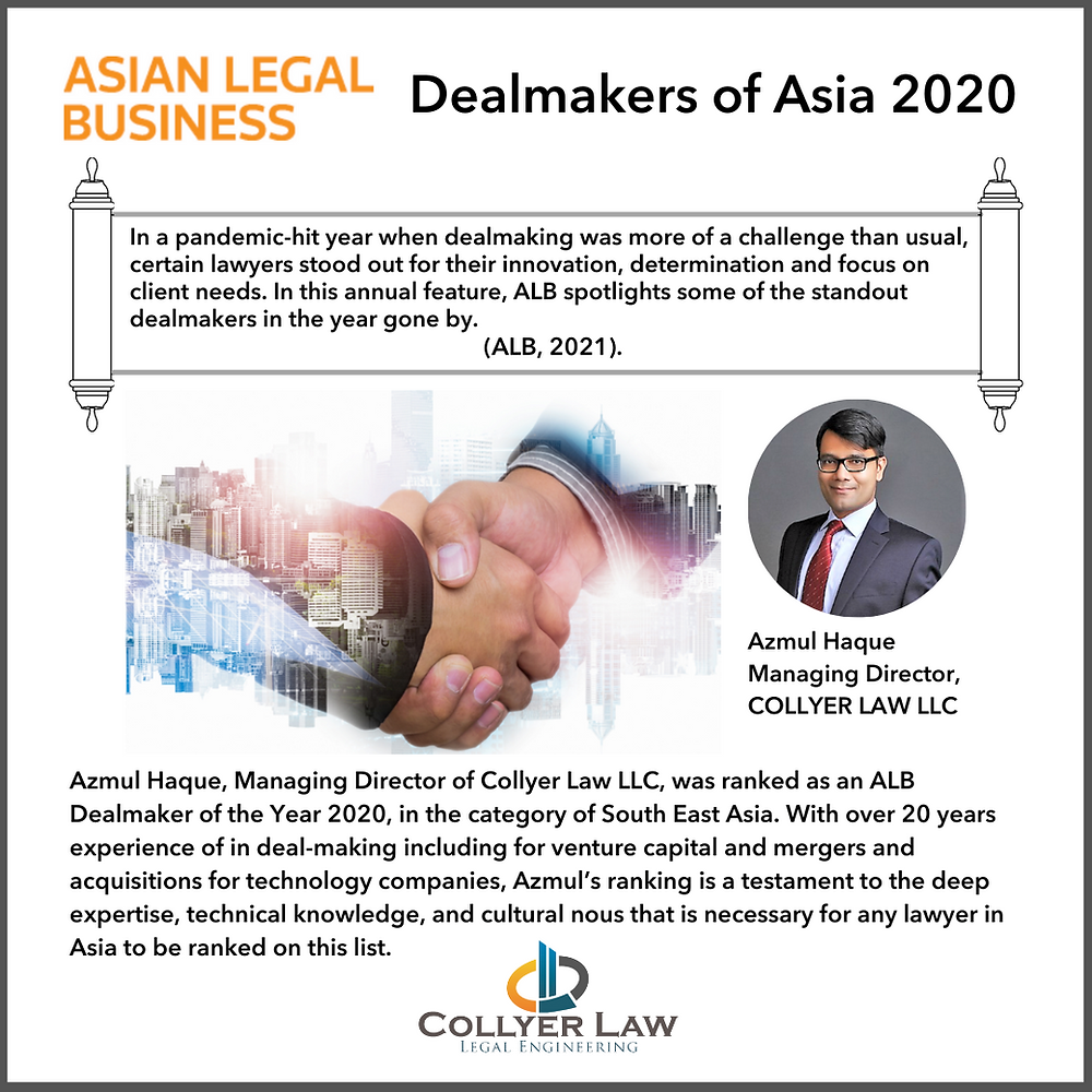 Azmul Haque named in Dealmakers of Asia 2020 by Asian Legal Business