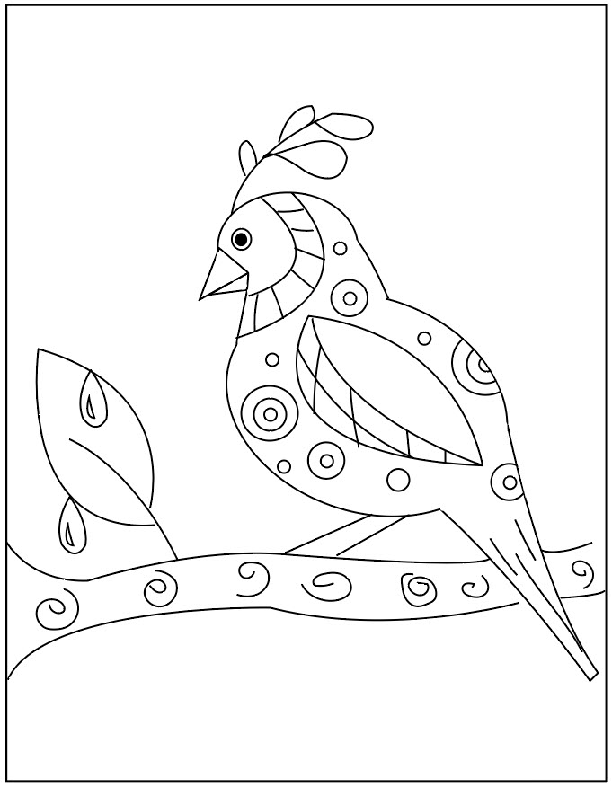 Art Card Project 1- Colorful Bird