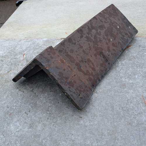 Reclaimed Red Angled Capped Clay Roof Ridge Tile 50cm x 25cm | Ross ...