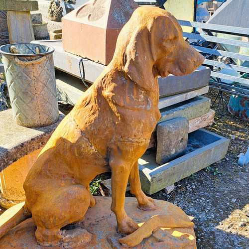 Cast iron rusty dog statue | Ross Reclamation