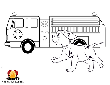 firefighter dog coloring pages