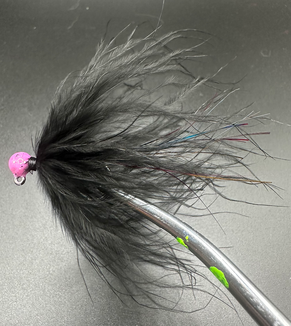 Galactic Flash 1/32 oz Maribou Steelhead Jig #4 3x Strong Voodoo Custom ...