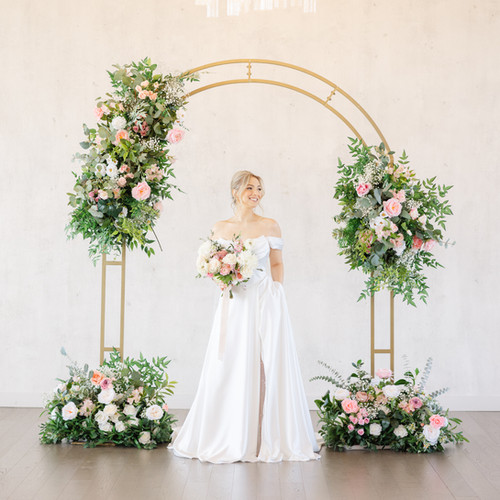 Partial Arch Rozy ( Shades of Pink ) | R&V Blooms Chicago Wedding Florist