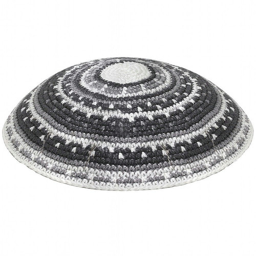 Kippah: Supreme DMC Knit, Traditional Grays | JudaicaTucson.com