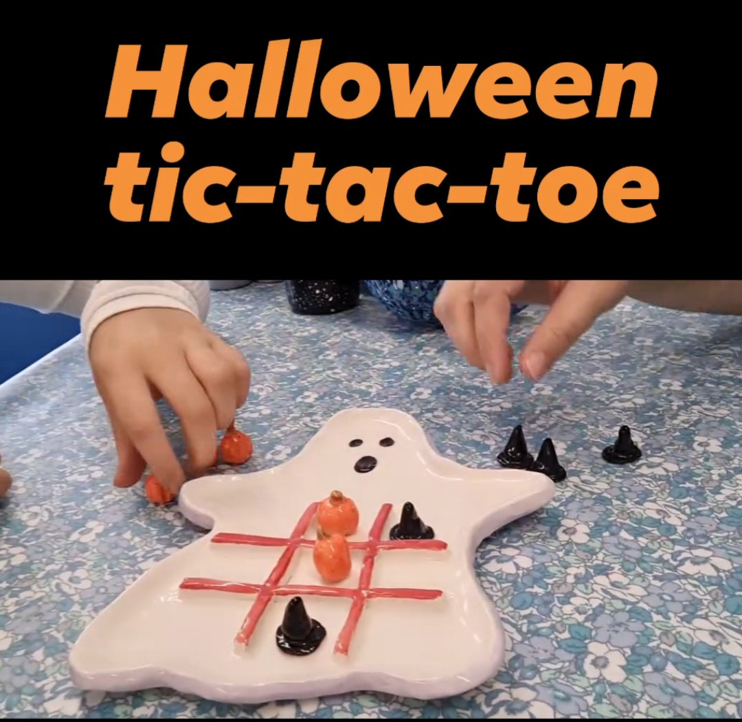 Clay Creation - Family Halloween tic-tac-toe | Blue Beetle Ceramics
