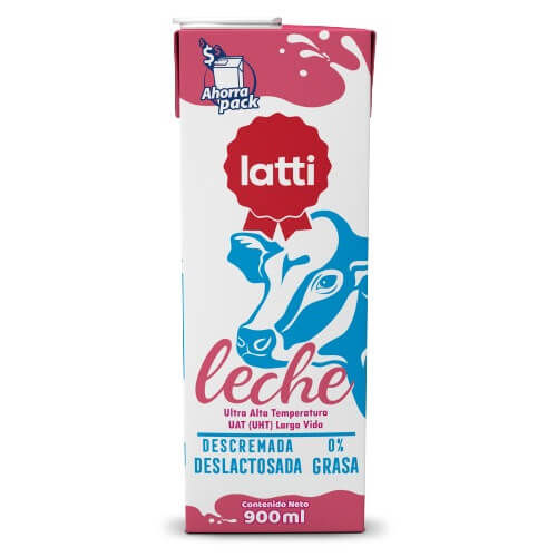 Leche Deslactosada Descremada Larga Vida En Tetra Pak Latti 900 Ml ...